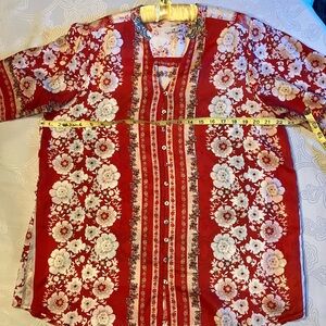 Johnny Was | Tops | Johnny Was Red Silk Blouse | Poshmark